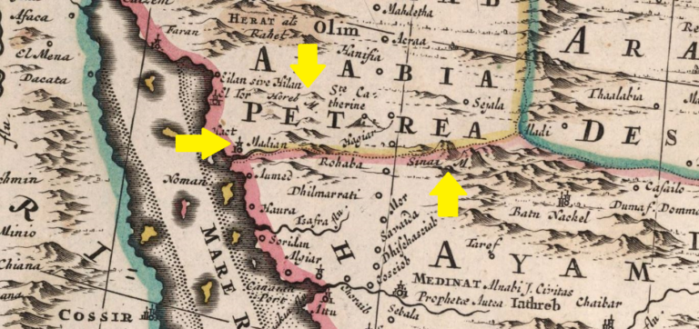 Maps of Mount Sinai, Egypt, and Midian - Doubting Thomas Research