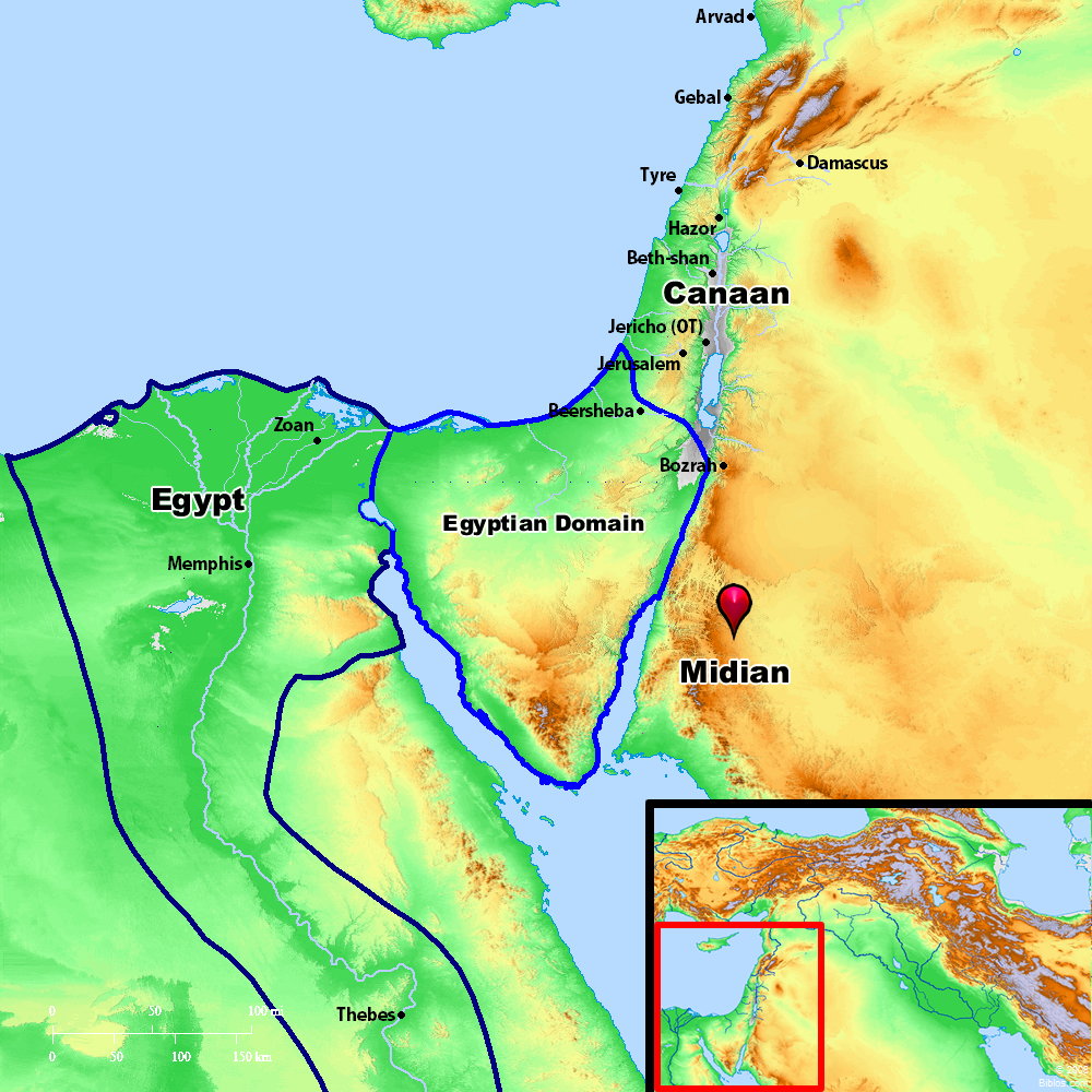 Maps of Mount Sinai, Egypt, and Midian - Doubting Thomas Research