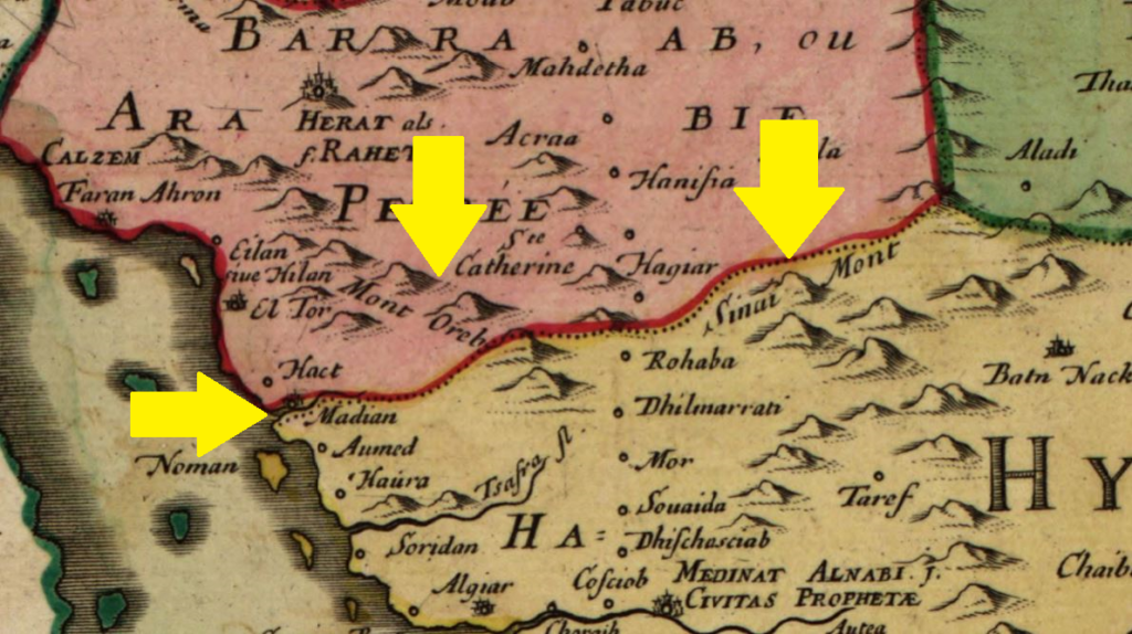 Maps of Mount Sinai, Egypt, and Midian - Doubting Thomas Research